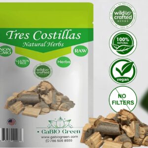 Palo Tres Costillas Tres Costillas, Three Ribs Stick for kidney, non-GMO, Gluten-free, Natural Herbs, tres Costillas herb, Tres Costillas wood, Resealable bag (4oz)