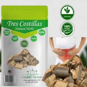 Palo Tres Costillas Tres Costillas, Three Ribs Stick for kidney, non-GMO, Gluten-free, Natural Herbs, tres Costillas herb, Tres Costillas wood, Resealable bag (4oz)