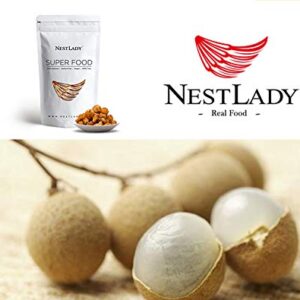 NESTLADY Natural Dried Longan ,100% fruit Meat ,桂圆肉,No Sugars , Used in teas, Snacks, Dessert, - Edible, Cooking, Premium Quality | Net weight: 200 g (7.05oz) , Harvested in Thailand ,Packed in USA