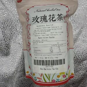 Dian Mai Rose tea Rose Bud Herbal Tea - Rich in antioxidants, Beautiful and Aromatic - Loose Leaf 100g/bag 滇迈 金边玫瑰 云南丽江新鲜无硫干金边玫瑰特级花蕾 100克