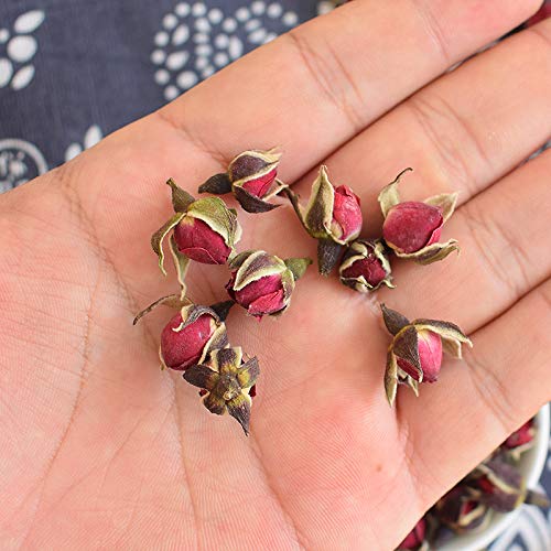 Dian Mai Rose tea Rose Bud Herbal Tea - Rich in antioxidants, Beautiful and Aromatic - Loose Leaf 100g/bag 滇迈 金边玫瑰 云南丽江新鲜无硫干金边玫瑰特级花蕾 100克