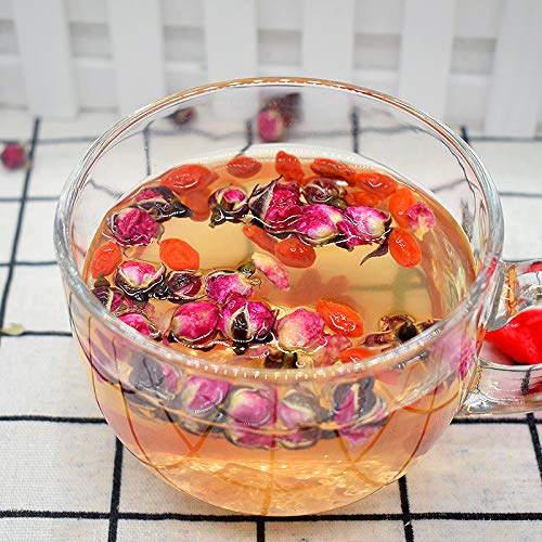 Dian Mai Rose tea Rose Bud Herbal Tea - Rich in antioxidants, Beautiful and Aromatic - Loose Leaf 100g/bag 滇迈 金边玫瑰 云南丽江新鲜无硫干金边玫瑰特级花蕾 100克