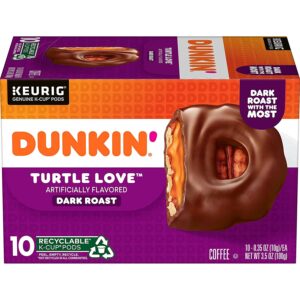 dunkin' turtle love flavored k cups, 10 count