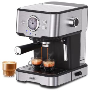 Gevi Espresso Machine High Pressure,compact espresso machines with Milk Frother Steam Wand,Professional Coffee，Cappuccino,Espresso,Latte,Macchiato Maker for home,espresso maker