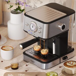 Gevi Espresso Machine High Pressure,compact espresso machines with Milk Frother Steam Wand,Professional Coffee，Cappuccino,Espresso,Latte,Macchiato Maker for home,espresso maker