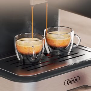 Gevi Espresso Machine High Pressure,compact espresso machines with Milk Frother Steam Wand,Professional Coffee，Cappuccino,Espresso,Latte,Macchiato Maker for home,espresso maker