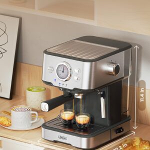 Gevi Espresso Machine High Pressure,compact espresso machines with Milk Frother Steam Wand,Professional Coffee，Cappuccino,Espresso,Latte,Macchiato Maker for home,espresso maker