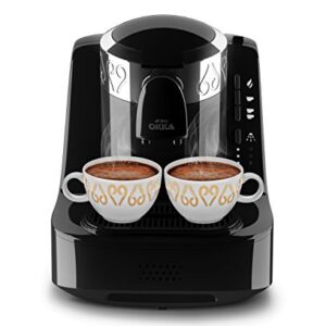 ARZUM Okka Automatic Turkish Coffee Machine, Maker, USA 120V, UL, Black and Silver