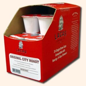 Lacas Coffee Single Cups, 24 Count (Original City Roast)