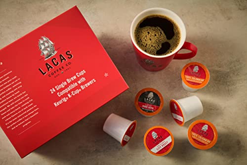 Lacas Coffee Single Cups, 24 Count (Original City Roast)