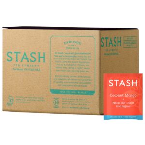 stash tea coconut mango oolong tea, box of 100 tea bags