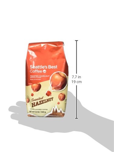 Seattle's Best Coffee Toasted Hazelnut Flavored Medium Roast Ground Coffee, 12 Ounce (Pack of 1)