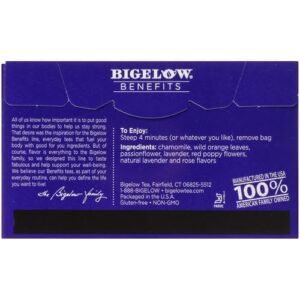 Bigelow Tea Benefits Sleep Chamomile & Lavender Herbal Tea, 18 ct