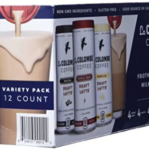 La Colombe Draft Latte Cold-Pressed Espresso Variety 9 oz Can (Mocha/Triple Shot/Vanilla, 12-pack)