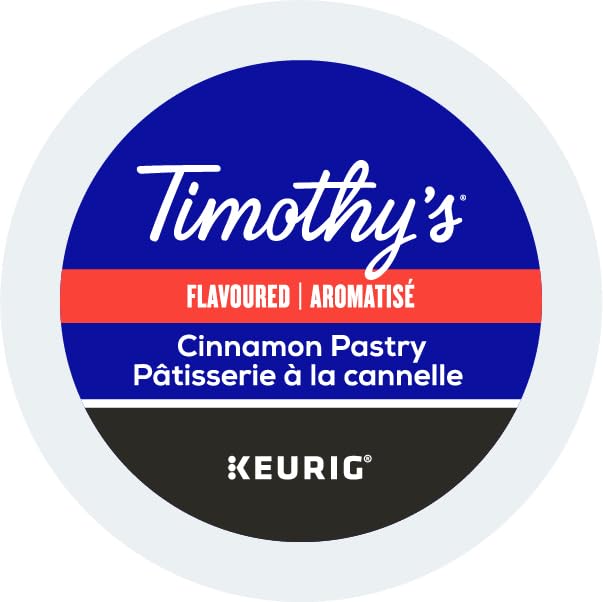 Timothy's World Coffee, Cinnamon Pastry, K-Cup Portion Pack for Keurig K-Cup Brewers 24-Count (Pack of 2)