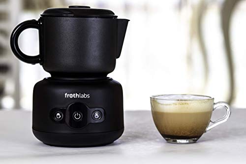 FROTH LABS™ Electric Milk Frother For Coffee, Espresso, Lattes, and More — Ultra High-Speed Milk Foamer That Supports Hot and Cold Froth — Dishwasher Safe With Detachable Stand For Your Coffee Bar