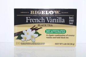 bigelow tea decaffeinated french vanilla bag, 1.28 oz, 20 ct