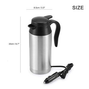 Car Kettle Boiler Sunsbell 650ml Car Heating Travel Cup Stainless Steel Mug Car Coffee Cup Warmer with DC 12V Charger for Car (Kettle Boiler)