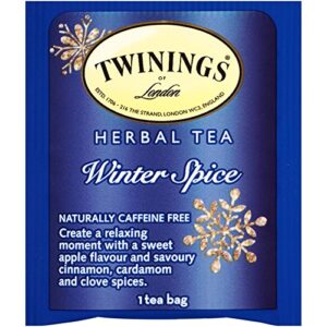 Twinings Winter Spice Herbal Tea - Camomile with Apple, Cinnamon, Cardamom, Cloves, Caffeine-Free Tea Bags Individually Wrapped, 20 Count (Pack of 2)