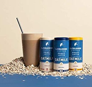 La Colombe Oatmilk Coffee - Draft Latte, Coffee Caramel, 9 Fl Oz (Pack of 12)