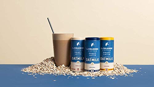 La Colombe Oatmilk Coffee - Draft Latte, Coffee Caramel, 9 Fl Oz (Pack of 12)