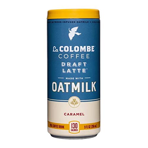 La Colombe Oatmilk Coffee - Draft Latte, Coffee Caramel, 9 Fl Oz (Pack of 12)