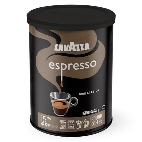 Lavazza Caffe Espresso Ground Coffee Blend, Medium Roast, 8-Ounce Can