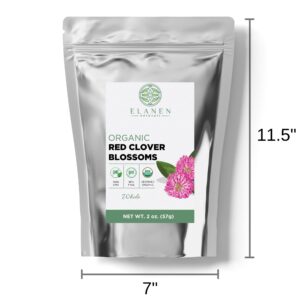 Organic Red Clover Blossoms 2 oz. (57g), USDA Certified Organic Red Clover, Red Clover Tea Organic, Red Clover Blossoms, Red Blossom Tea, Organic Red Clover Tea, Whole