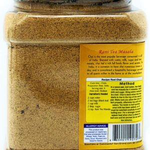 Rani Tea (Chai) Masala Indian Spice Blend 16oz (1lb) 454g Bulk PET Jar ~ All Natural | Vegan | Gluten Friendly | Salt & Sugar Free | NON-GMO | No Colors | Indian Origin