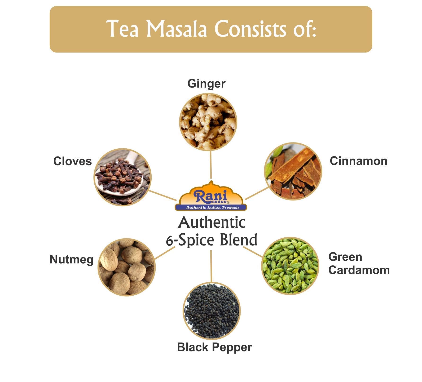 Rani Tea (Chai) Masala Indian Spice Blend 16oz (1lb) 454g Bulk PET Jar ~ All Natural | Vegan | Gluten Friendly | Salt & Sugar Free | NON-GMO | No Colors | Indian Origin