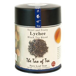 the tao of tea, lychee black tea, loose leaf, 4.0 ounce tins