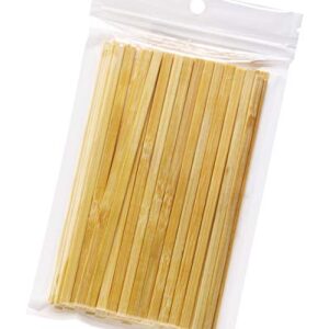 Mini Skater 5.4 Inch Bamboo Coffee Stirrers Eco Friendly Biodegradable Stir Sticks for Tea Hot Cold Beverages (100)