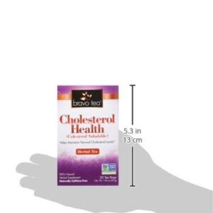 Bravo Tea Cholesterol Health Herbal Tea Caffeine Free, 20 Tea Bags, 2 Count