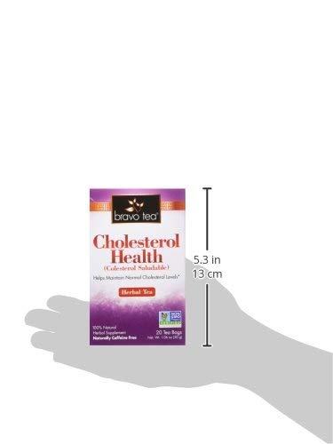 Bravo Tea Cholesterol Health Herbal Tea Caffeine Free, 20 Tea Bags, 2 Count