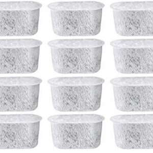 12 NISPIRA Replacement Activated Charcoal Water Filters for Cuisinart Coffee Machines, Compared to Cuisinart DCC-RWF