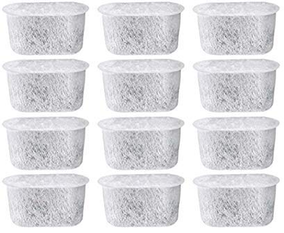 12 NISPIRA Replacement Activated Charcoal Water Filters for Cuisinart Coffee Machines, Compared to Cuisinart DCC-RWF