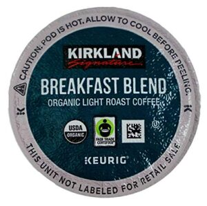 kirkland breakfast blend single-cup coffee for keurig k-cup brewers, 50 count