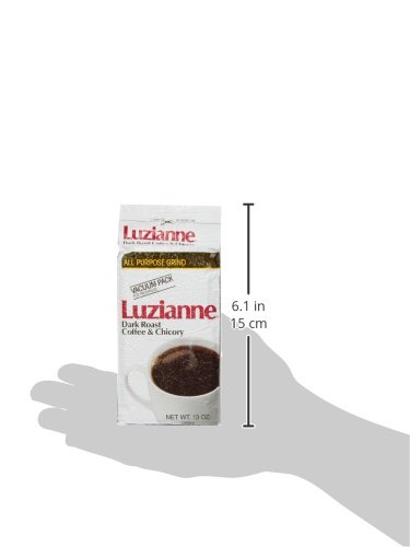 Luzianne Coffee & Chicory, Dark Roast, 13 Ounce Bag (Pack of 4)