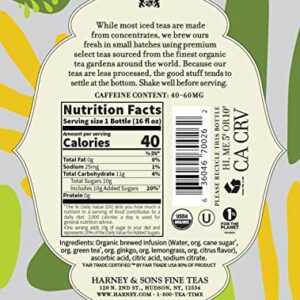 Harney & Sons Organic Green Iced Tea with Citrus & Ginkgo, Certified Organic and Fair Trade (70026), 16 Fl Oz (Pack of 12)