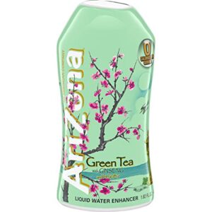 arizona zero calorie liquid water enhancer - green tea with ginseng & honey (1.62 fl oz bottle, 12 per pack)