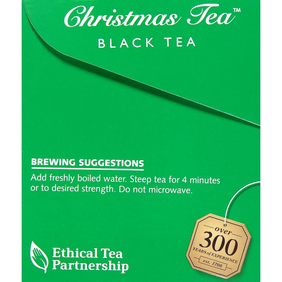 Twinings Christmas Tea - Black Tea Blended with Spicy and Aromatic Clove and Cinnamon, Tea Bags Individually Wrapped, 20 Count Ea (Pack of 4)