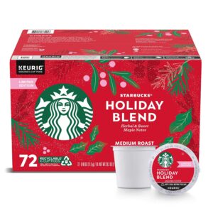 starbucks coffee holiday blend k cup pods, 29.2 oz, 72 count