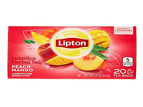 Lipton Tea Herbal Peach Mango 20 Count (Pack of 2)