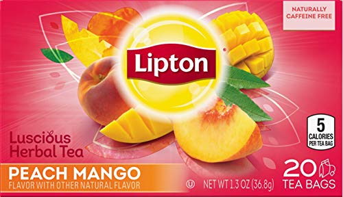 Lipton Tea Herbal Peach Mango 20 Count (Pack of 2)