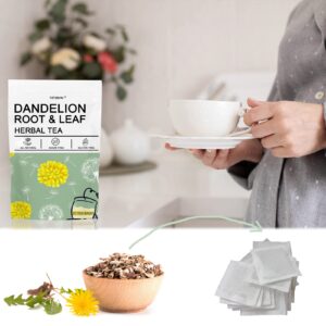 TZTZBOM Natural Premium Dandelion Root Tea - Energizing Dandelion Tea Helps Boost Immunity & Body Cleanse (20 Tea Bags)