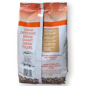 Tylers Acid Free Organic Coffee 12oz Bag - Decaffeinated Whole Bean