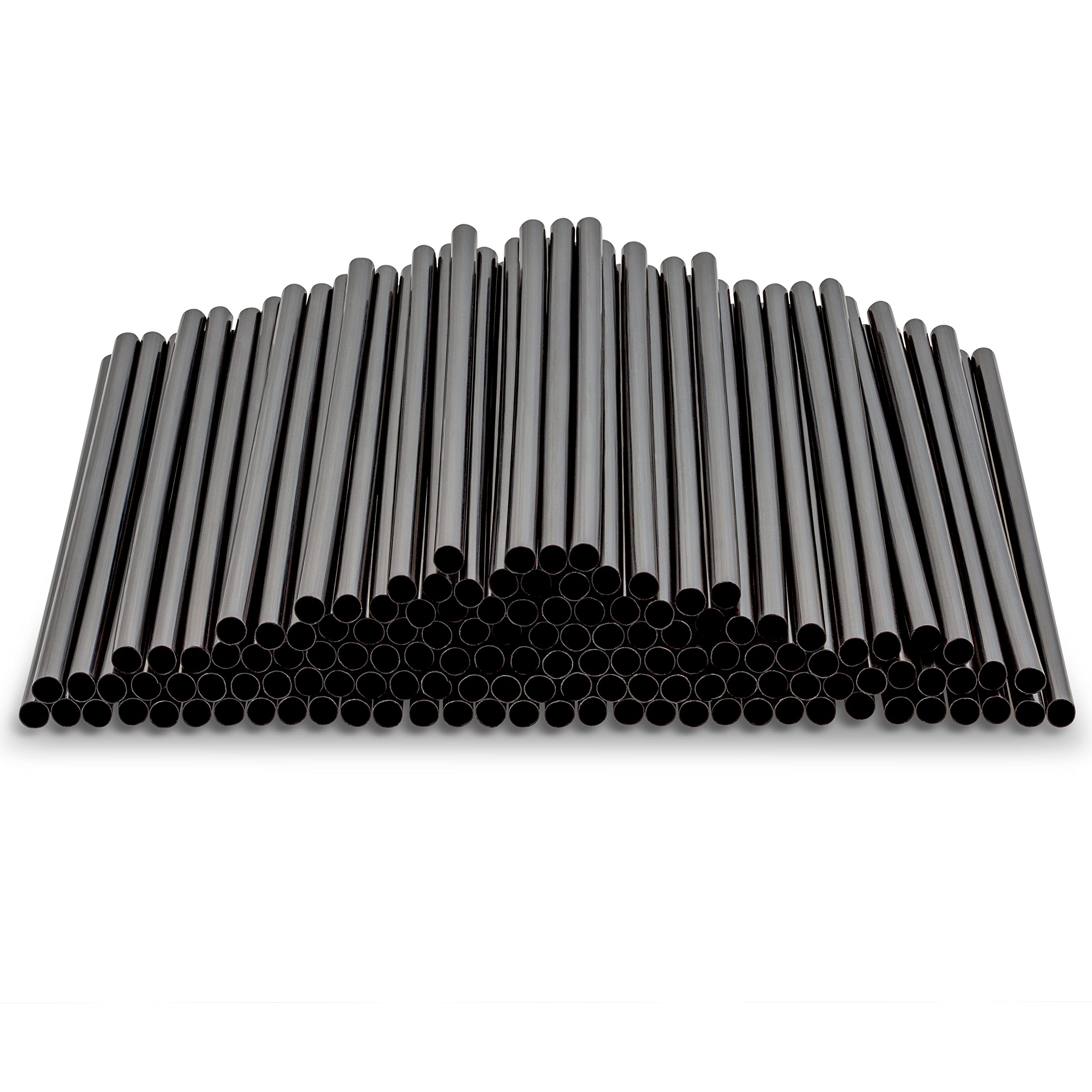 DuraHome Plastic Stirrer Straws Individually Wrapped 1000 Pack, Black 5.75-Inch Sip Drinking Stir Sticks for Cocktails and Coffee, BPA-Free Disposable Restaurant Style, Bulk Set