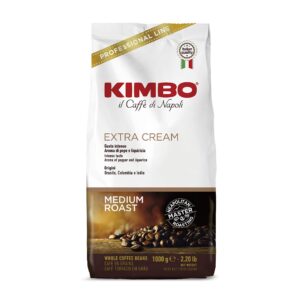 kimbo extra cream espresso whole beans 2.2lb/1000g