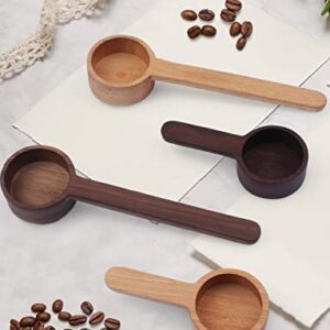 Wooden Coffee Spoon, Coffee Scoop Measuring for Coffee Beans, Whole Beans Ground Beans or Tea, Home Kitchen Tools Utensils (3.8in, beech)