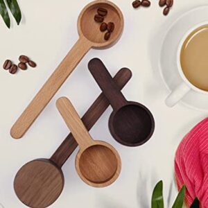 Wooden Coffee Spoon, Coffee Scoop Measuring for Coffee Beans, Whole Beans Ground Beans or Tea, Home Kitchen Tools Utensils (3.8in, beech)